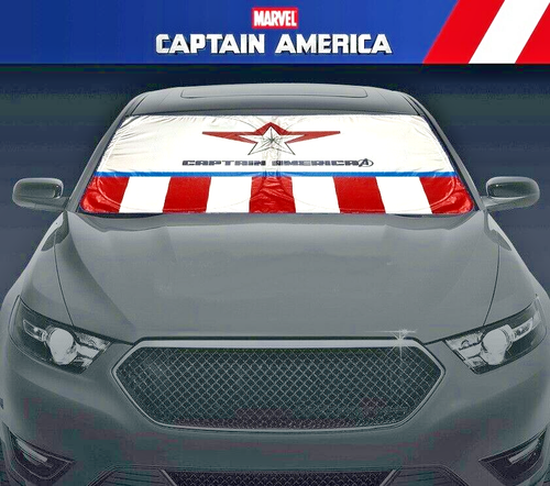 Captain America Marvel Car Accessory Folding Front Sunshade Windshield ...