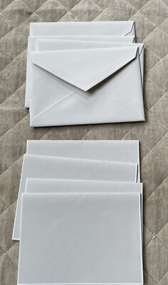 Set of 4 Dove Gray Blank Note Cards/Envelopes 5x3.75" | eBay
