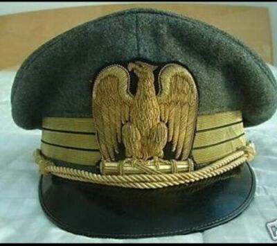 WW2 WWII ITALIAN FASCIST OFFICER VISOR / HAT / CAP Reproduction | eBay