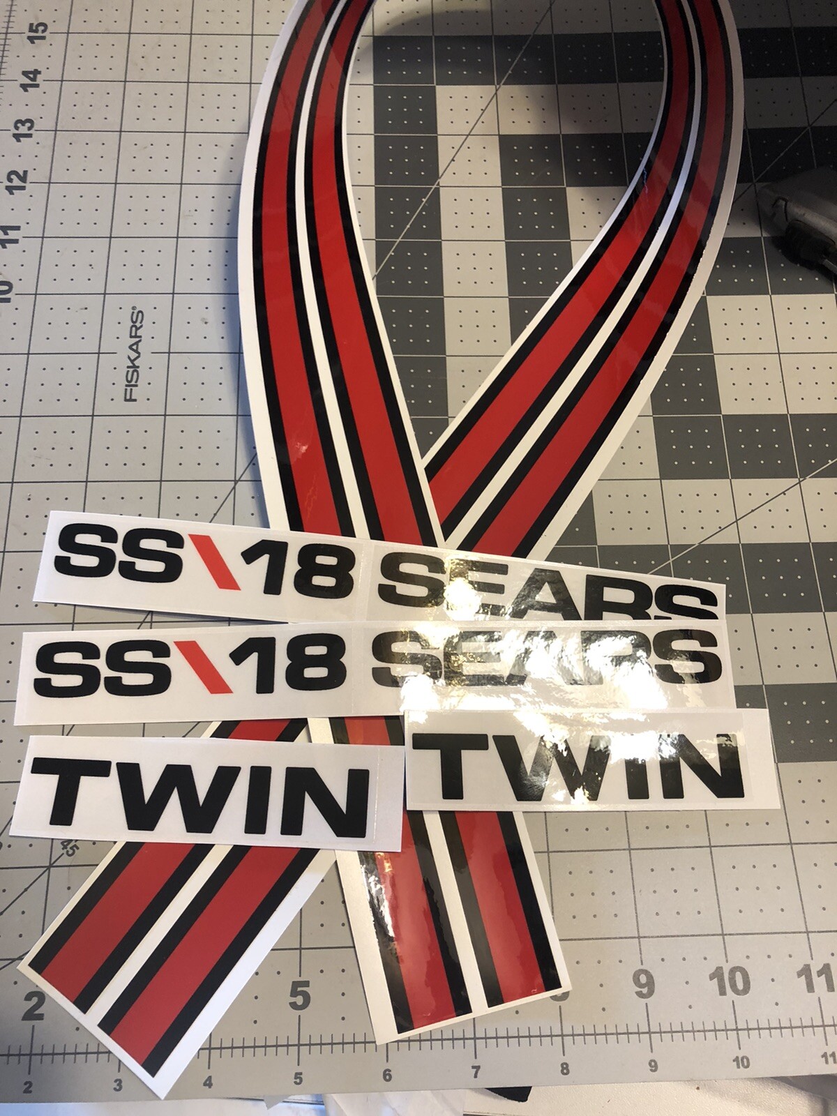Sears Suburban decals set SS18 Twin Black Red Stripes 8 In Set | eBay