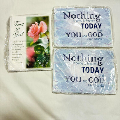 NEW 12 Blank Religious Note Cards The Printery House Trust in God Rose ...