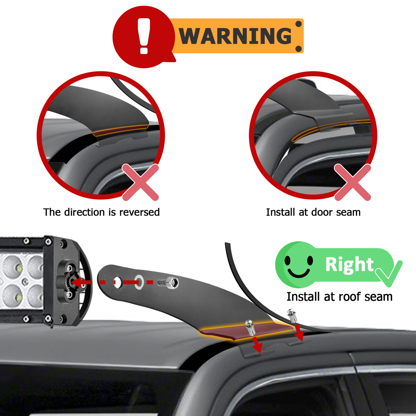 52'' LED Light Bar Roof Windshield Bracket For 09-18 Dodge Ram 1500 ...