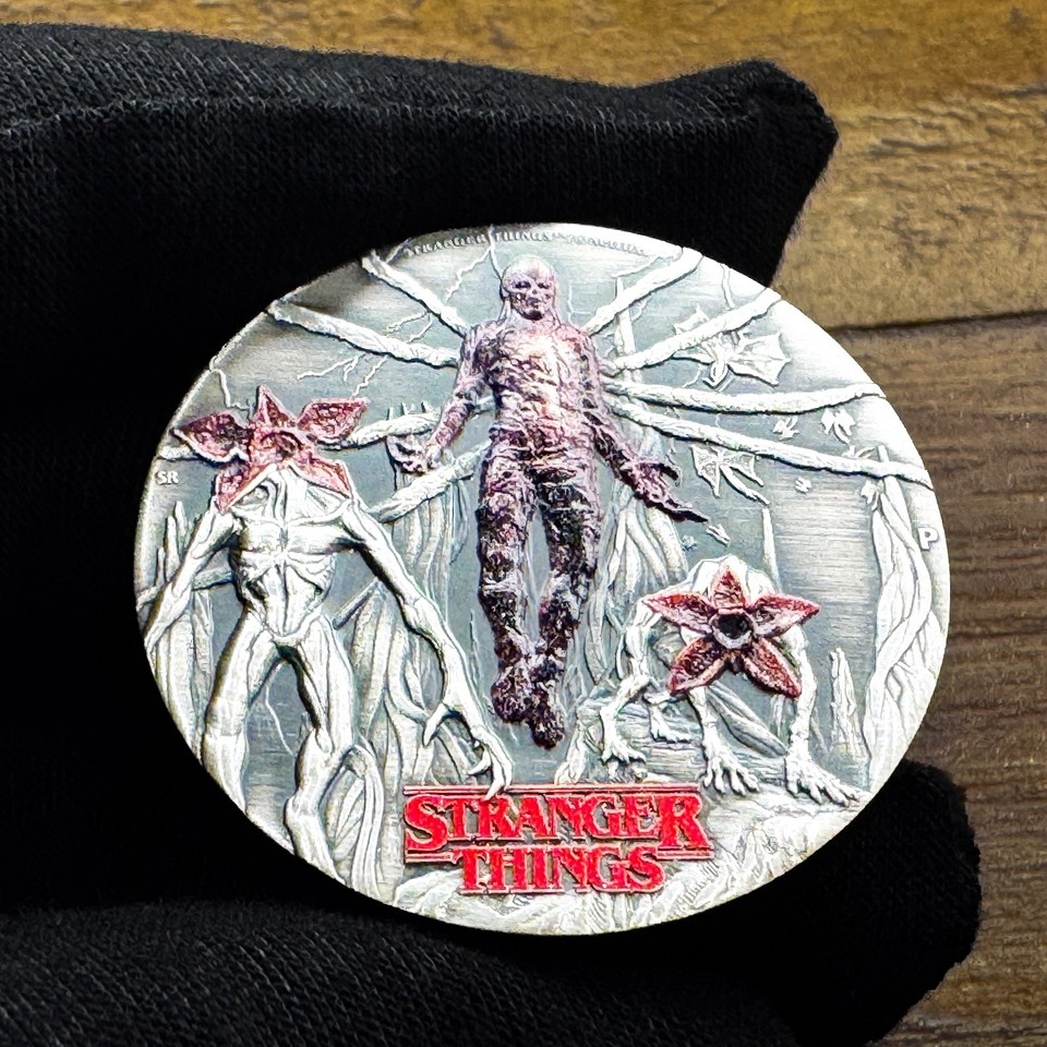 2oz Silver Colour Coin Stranger Things Vecna Limited 2026 Tuvalu High ...