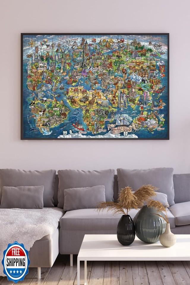 Anatolian Puzzle - Wonderful World Map, 3000 Piece Jigsaw Puzzle, 4923 ...