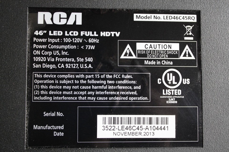 20x LED's for RCA 46" LED46C45RQ Replacement TV led strip repair parts ...
