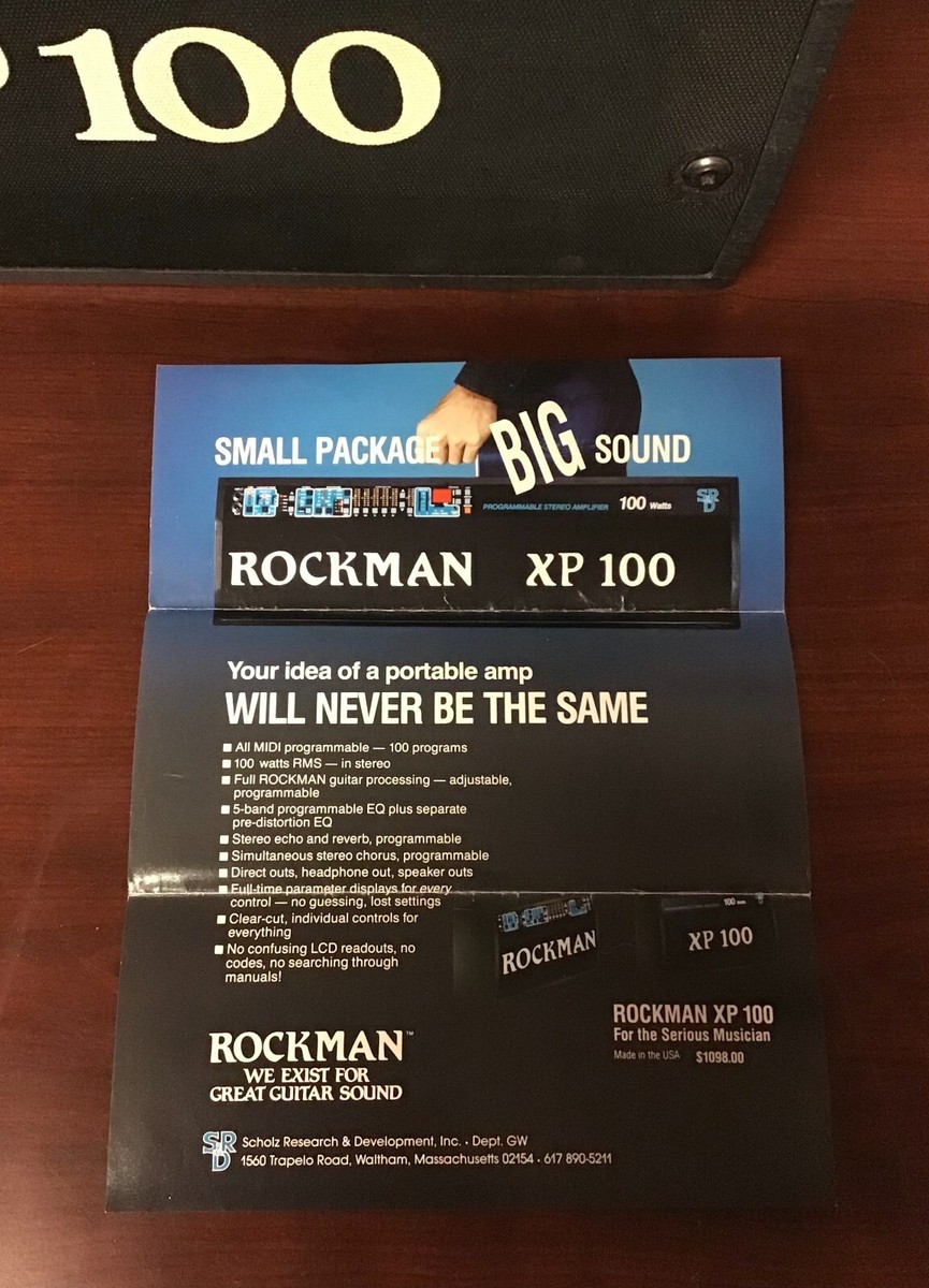 ROCKMAN XP 100 SCHOLZ SR&D MIDI PROGRAMMABLE STEREO ROCKMAN XP 100 SCHOLZ SR&D MIDI PROGRAMMABLE STEREO