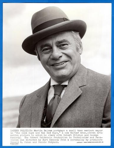 MARTIN BALSAM Actor Vintage 8x10 Photo 1969 THE GOOD GUYS AND THE BAD ...