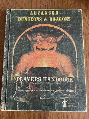 Advanced Dungeons & Dragons AD&D Players Handbook 1978 1st Edition 1st Print | eBay