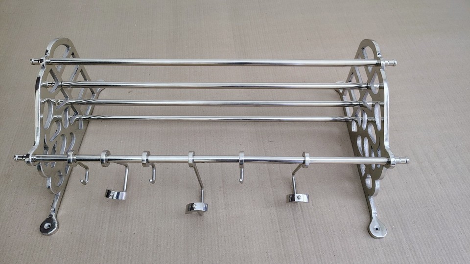 24'' French Rack Luggage Train Wall Mounted Steel Rack vintage luxury ...