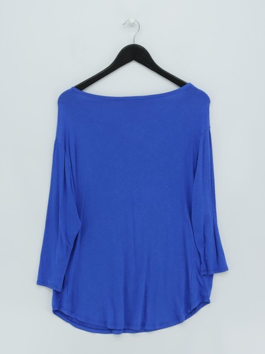 Kettlewell Women's Top M Blue Viscose with Elastane 3/4 Sleeve Round ...