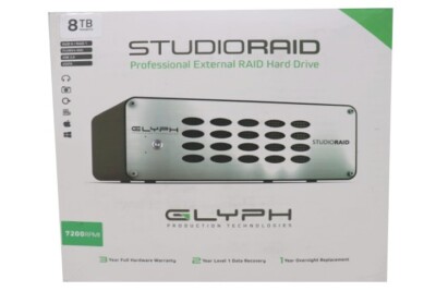 GLYPH SR8000 STUDIORAID 8TB 2-BAY USB 3.1 GEN 1 RAID ARRAY EXTERNAL ...