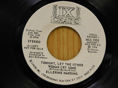 Ellerine Harding 45 Tongiht Let THe Other Woman Cry Some bw Same Chains ...