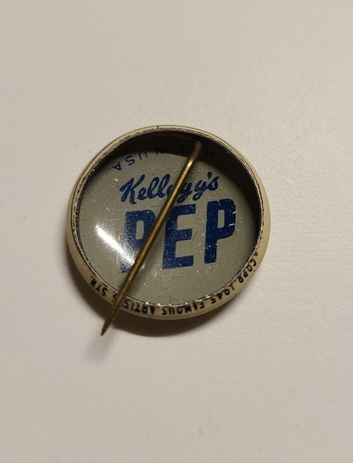 VINTAGE 1940S UNCLE WALT KELLOGG'S PEP PIN PINBACK BUTTON 5/8" DIAMETER ...