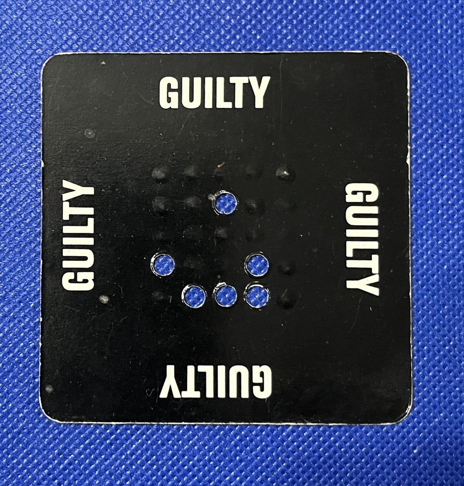 Vintage 1960 Mattel Lie Detector Game Replacement Piece Part: 1 Guilty ...