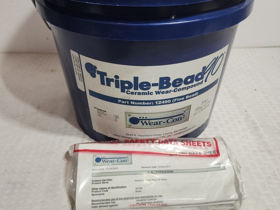 WEAR CON TRIPLE BEAD 90 CERAMIC WEAR COMPOUND, 12490 FINE BEAD BLUE | eBay