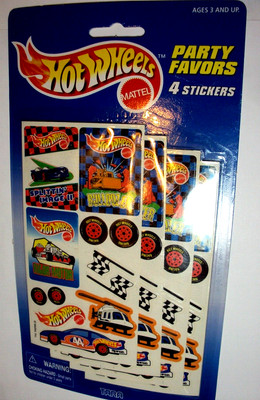 Hot Wheels TARA Party Favors 4 Stickers Vintage New | eBay