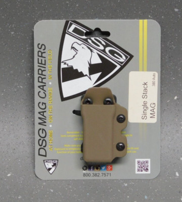 DSG Arms Tan IWB OWB Magazine Carrier for Single Stack .380 Auto Mag ...