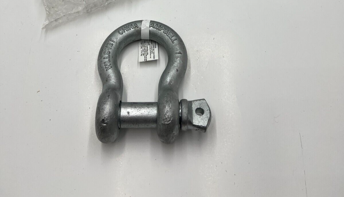 Campbell WLL81/2T 1 in. Screw Pin Anchor Shackle 8-1/2 Ton WLL Carbon ...