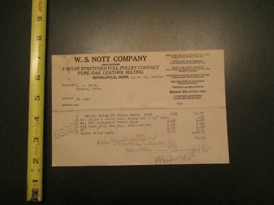 W S Nott Company Minneapolis MN 1922 Letterhead 330 | eBay