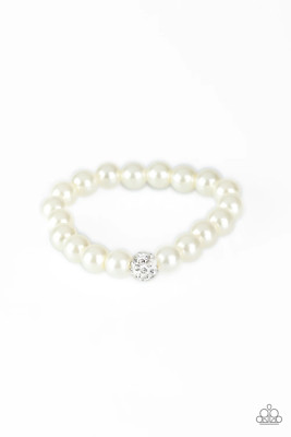 Paparazzi Jewelry POSHing Your Luck White Bracelet Stretch Brand New | eBay