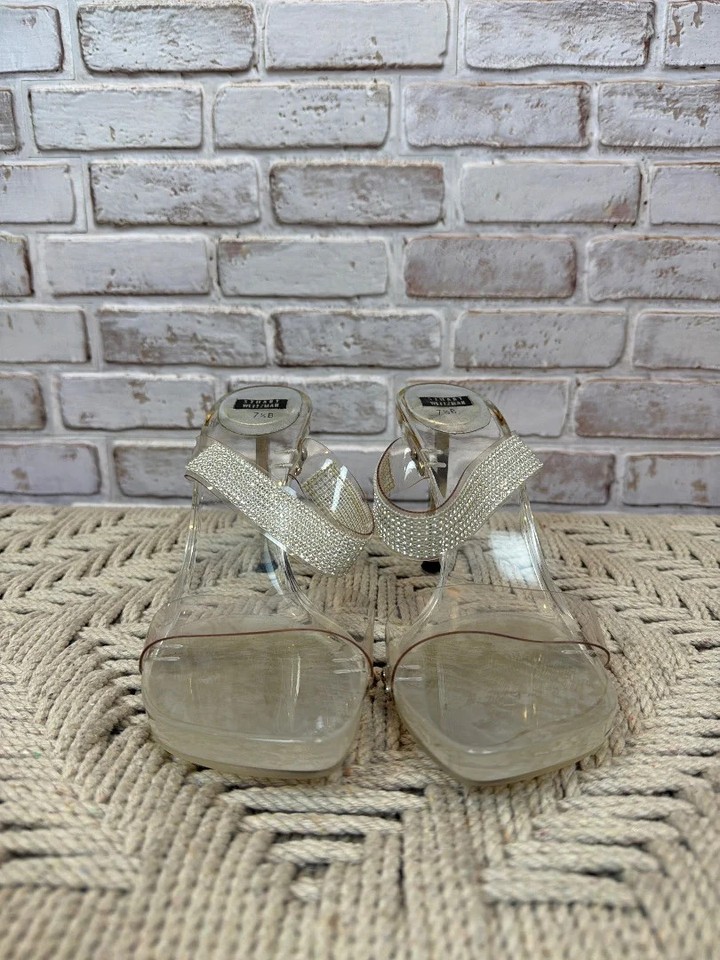 Stuart Weitzman Heels, Silver/clear, 7.5, Used - Good | eBay