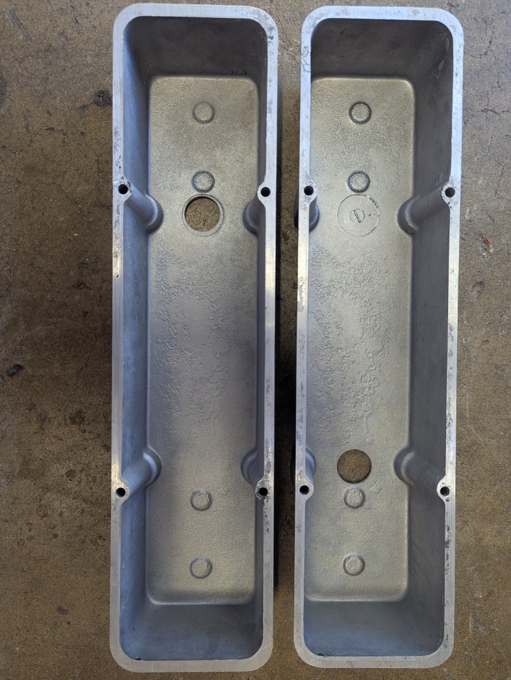 Brodix Logo Small Block Chevy Tall Aluminum Rocker Covers 302 327 350 ...