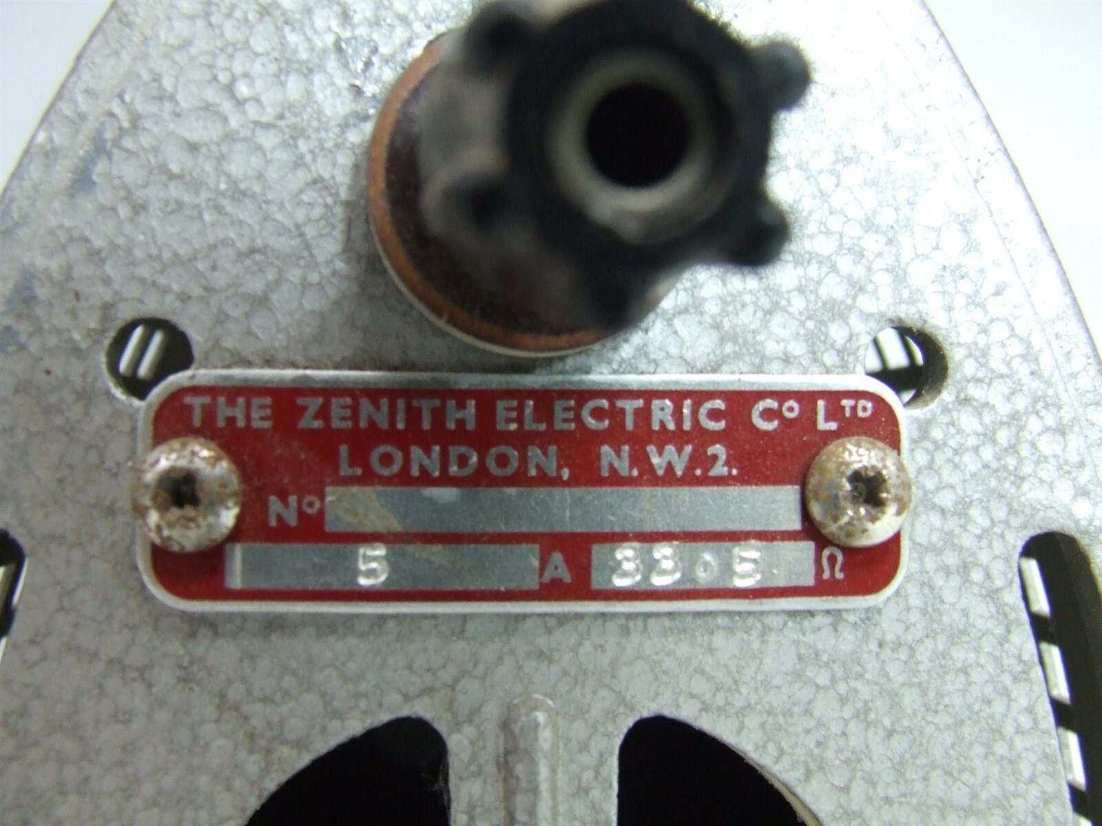 Variable Sliding Resistor Rheostat 33.5 Ohm, 5A by The Zenith Electric ...