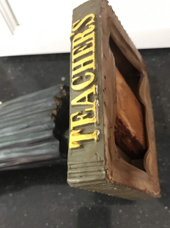 Large VINTAGE Teachers Scotch 1930s 40s era Whisky Schoolmaster pub ...