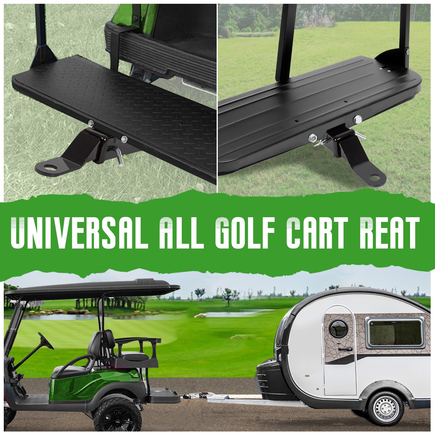 For Club CAR EZGO Yamaha Golf Cart Rear Trailer Hitch Receiver Step on ...