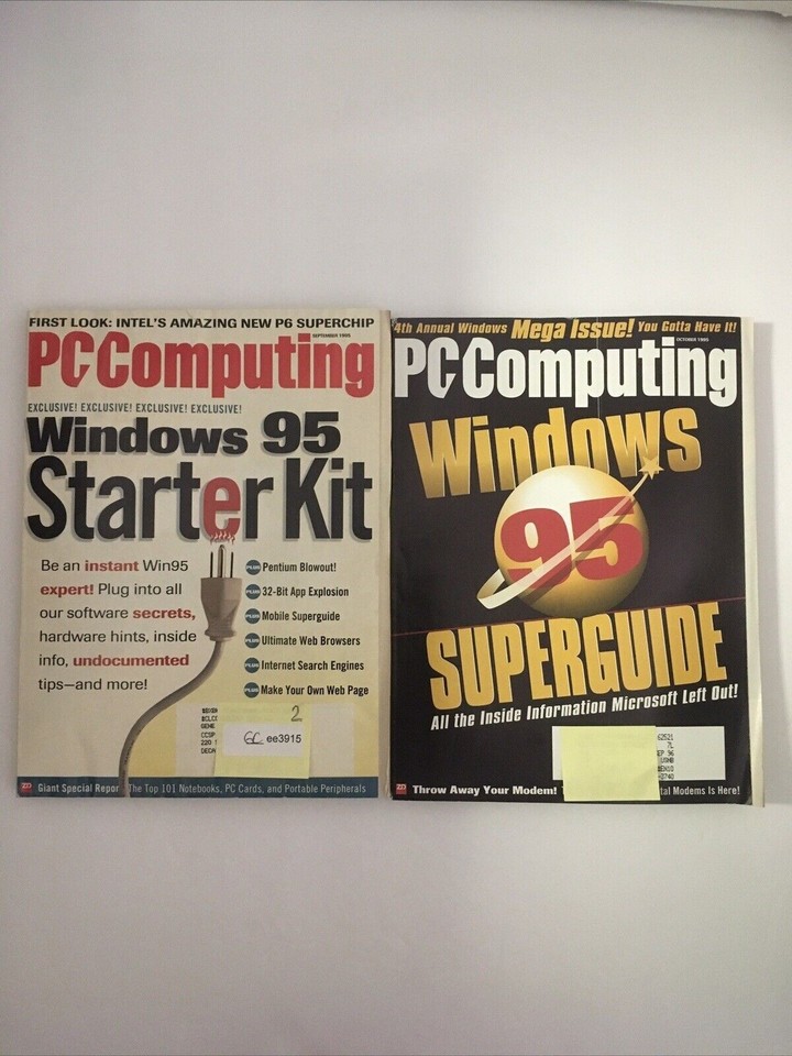 Lot of 2 PC Computing SEP-OCT 1995 back issue COMPUTER magazines ...