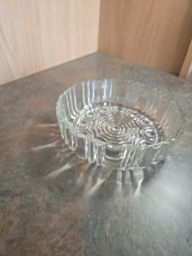Vintage Clear Pressed Glass Round Serving Dish 6.75" Diam. | eBay