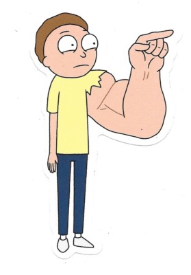Rick and Morty TV Series Big Arm Morty Peel Off Image Sticker Decal NEW ...