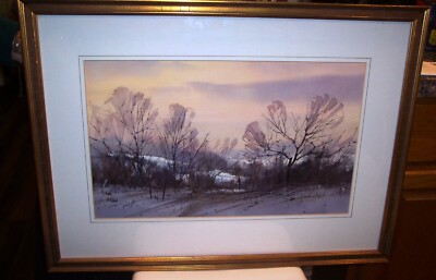 Original Framed Signed Watercolor signed by the artist Robert Willman ...