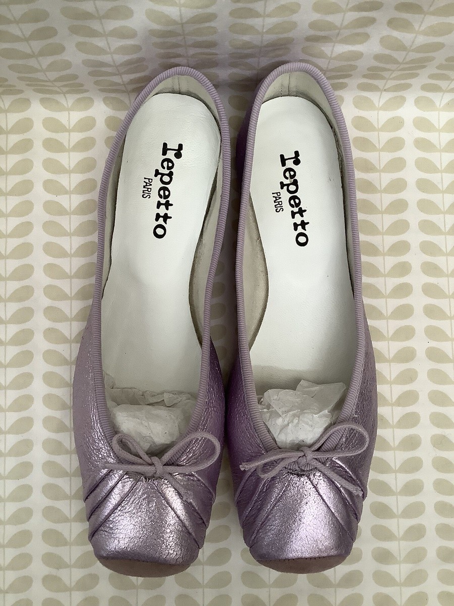 NEW REPETTO BOLCHOI METALLIC LIGHT PURPLE LILAC LEATHER NEW REPETTO BOLCHOI METALLIC LIGHT PURPLE LILAC LEATHER