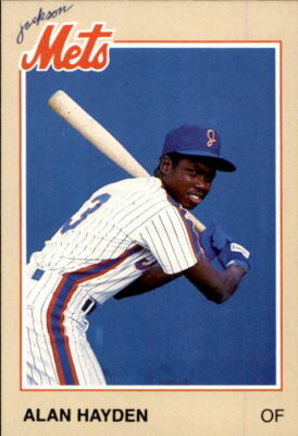 1987 Jackson Mets Feder #22 Alan Hayden Louisville Kentucky KY Baseball ...