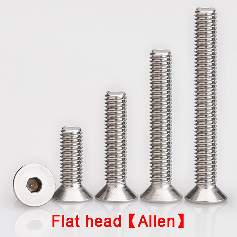 M5 Flat Head / Round Head / Socket Head Screws Phillips / Allen Key ...