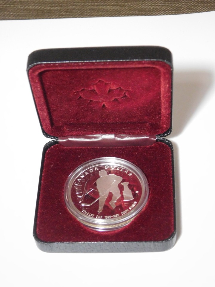 1993 CANADA CANADIAN ROYAL MINT HOCKEY STANLEY CUP QE II SILVER PROOF ...