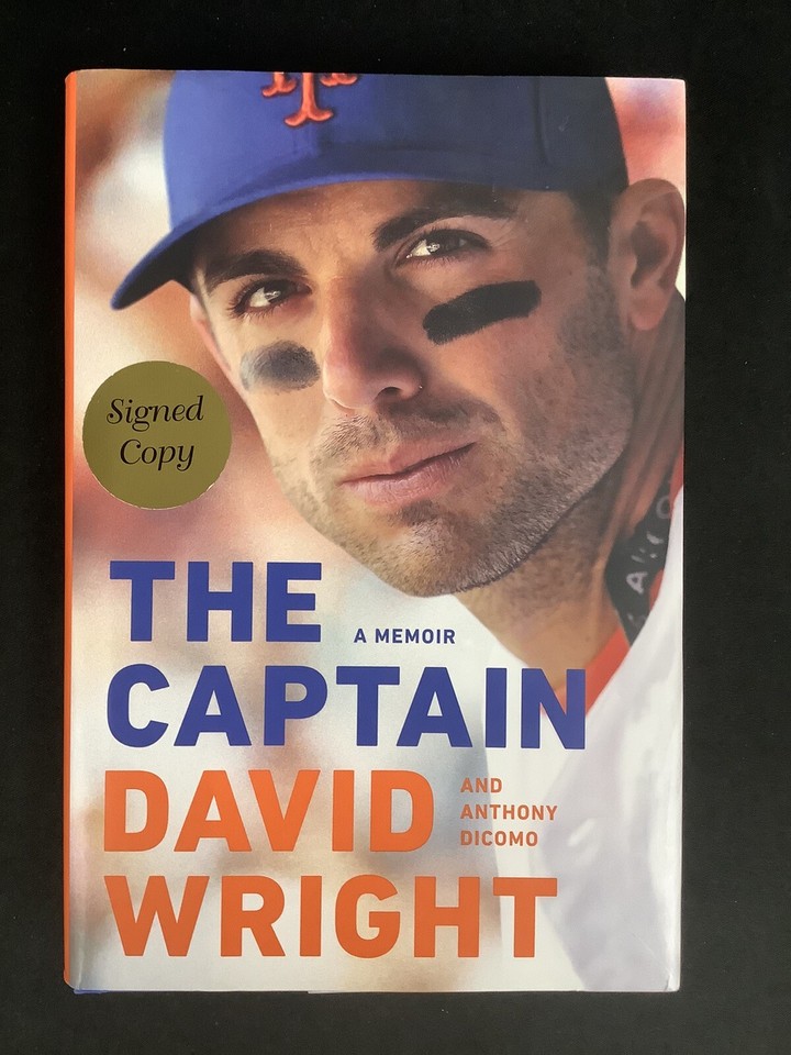 David Wright Signed Book The Captain NY Mets All Star HCB Autograph JSA ...