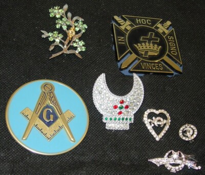 Vintage Masons,Shriners,Templars,Brooch,Tassel Holder,Pin,Brooch,lot of ...