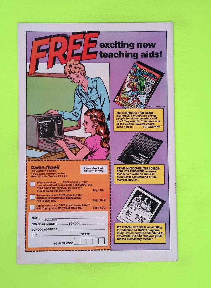Superman Radio Shack Giveaways #1980 1980 DC Comics High Grade Comic ...