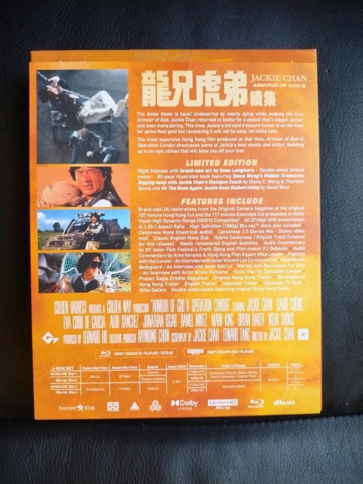The Armour of God II: Operation Condor (1991) 4K UHD Blu-Ray Deluxe Ltd Edition | eBay