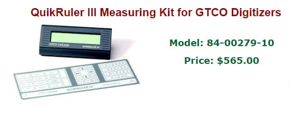 QuikRuler III Measuring Kit for GTCO Digitizers Blueprint Take Off | eBay