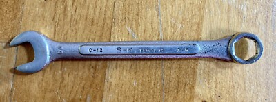 S K 3/8" C-12 Combination Wrench 6-Point Forged Alloy USA Hand Tools SK ...