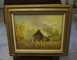 Dickson Original signed & framed oil on canvas painting 24x27" | eBay