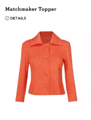 Cabi New NWT Matchmaker Topper #6258 Coral Orange XS - XL Was $179 | eBay
