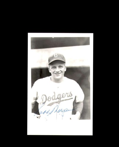 Bob Morgan Signed Vintage Brooklyn Dodgers Photo Postcard Autograph | eBay
