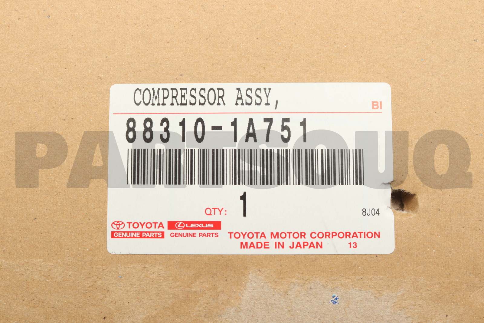 883101A751 Genuine Toyota COMPRESSOR ASSY, W/PULLEY 88310-1A751 | eBay