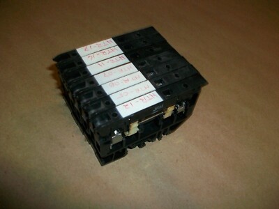7pc Allen Bradley 1492-H Fused Terminal Block w/ Neon Blown Fuse ...