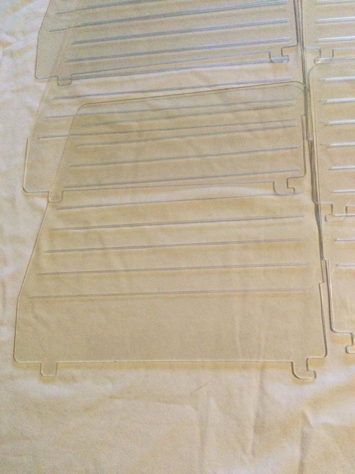 6- HERMAN MILLER Diagonal Paper Tray Desktop Organizer, NO BASE CLEAR ...