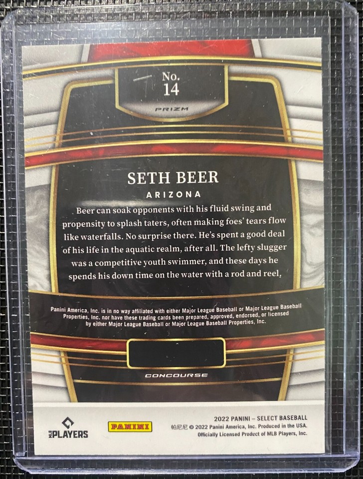 2022 Panini Select Cosmic Case Hit Prizm -Seth Beer #14 Rookie Card ...